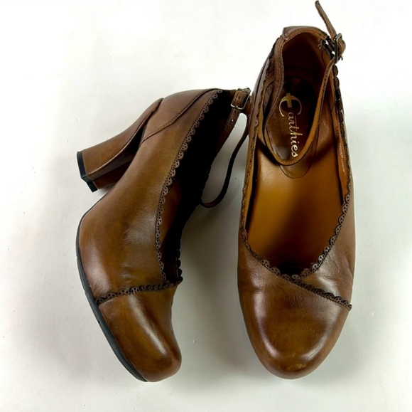 Earthies | Shoes | Earthies Catalina Brown Mary Jane Ankle Strap Retro ...